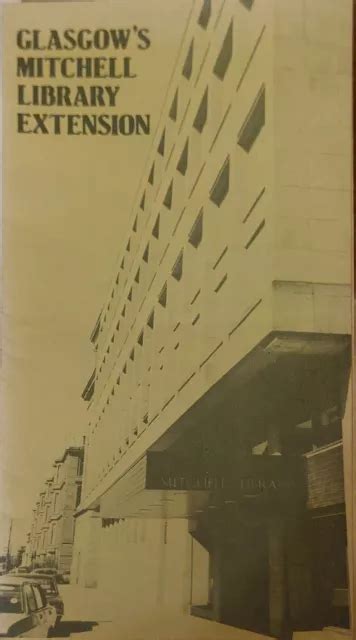 Glasgows Mitchell Library Extension Leaflet 1984 £200 Picclick Uk