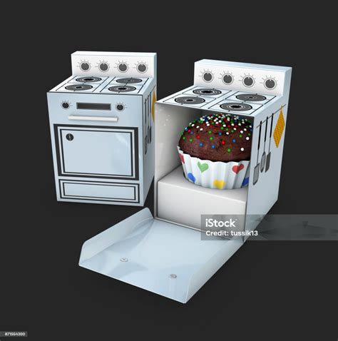 3 차원 일러스트 레이 션의 두 열고 블랙 배경에 고립 케이크와 함께 골 판지 솥을 닫습니다 몰도바에 대한 스톡 사진 및 기타 이미지 Istock