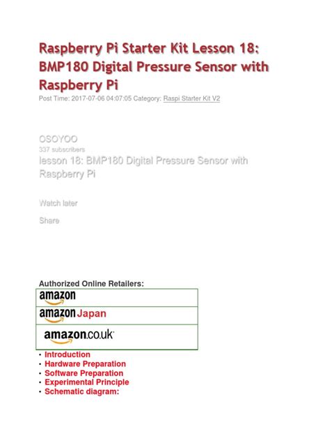 Raspberry Pi Starter Kit Lesson 18 Pdf Atmospheric Pressure