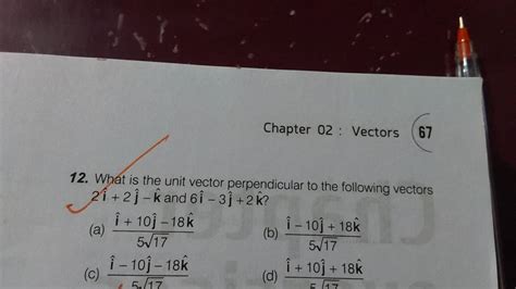 What Is The Unit Vector Perpendicular To The Following Vectors 2i 2j −k