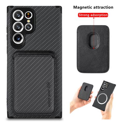 For Magsafe Carbon Fiber Leather Case For Samsung Galaxy S Ultra S Plus S Ultra S FE S