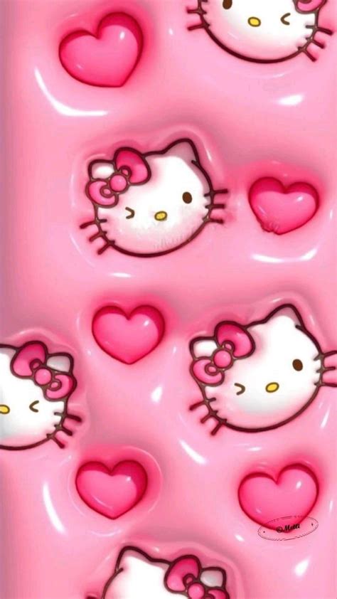 Пин от пользователя Melanie на доске Hello Kitty Обои Hello Kitty Рисунки пузырями Hello