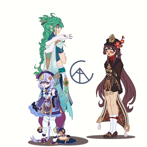 Baizhu Qiqi And Hu Tao Genshin Impact Hoyolab