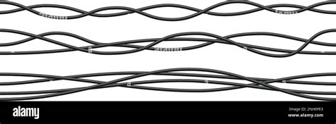 Realistic Electrical Wires Cable Power Energy Flexible Thick Network Cord Black Electric