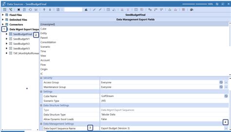 Data Management Export Sequences In Workspaces
