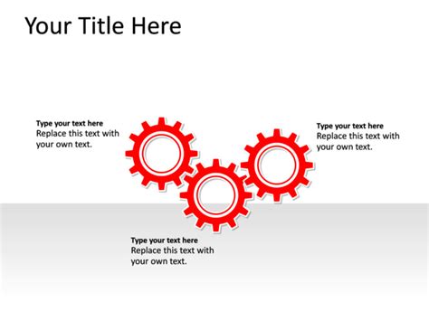 PowerPoint Slide Gears Diagram Red Gears PL CrystalGraphics Com