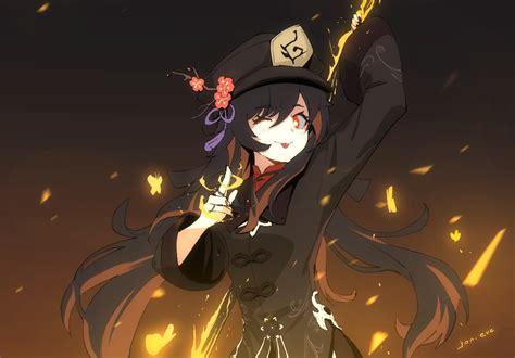 Hu Tao Genshin Impact Drawn By Jon Eve Danbooru