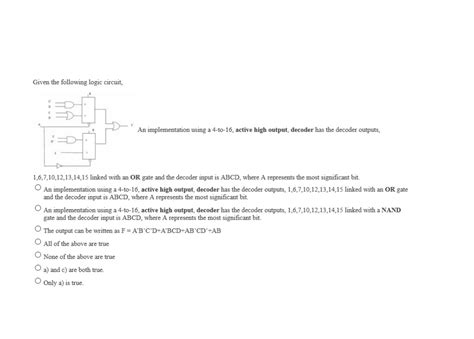 [solved] given the following logic circuit an implementation using a