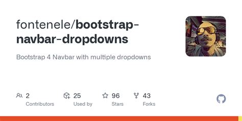 Github Fontenelebootstrap Navbar Dropdowns Bootstrap 4 Navbar With