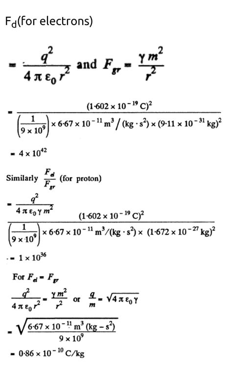 1 Calculate The Ratio Of The Electrostatic To Gravitational