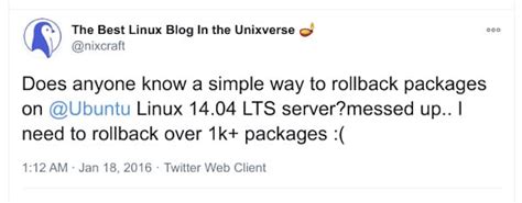 How To Rollback An Apt Getapt Upgrade On Debianubuntu Linux Nixcraft