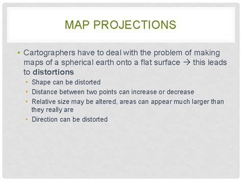 MAP PROJECTIONS TYPES OF MAPS AP HUMAN GEOGRAPHY