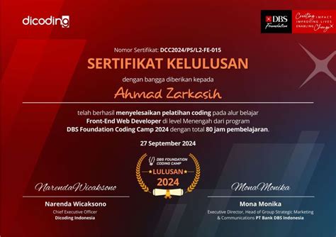 ahmad zarkasih on linkedin dbsfoundation dicoding codingcamp2024