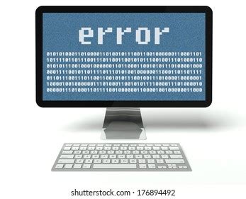 Error On Computer Digital Lcd Screen Stock Illustration 176894492 Shutterstock