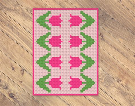 Ravelry Baby Tulips C C Blanket Pattern By Victoria Kopytko