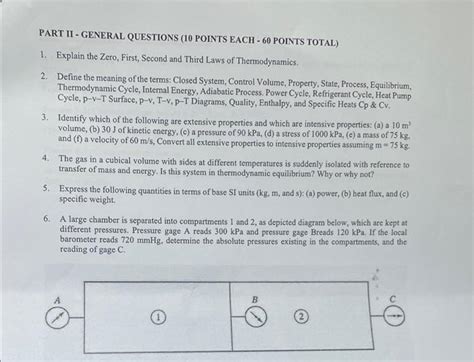 Solved PART II GENERAL QUESTIONS 10 POINTS EACH 60 Chegg Com
