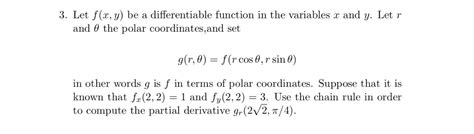 Solved Let Fxy Be A Differentiable Function In The