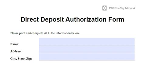 Direct Deposit Form How To Fill Out A Direct Deposit Form