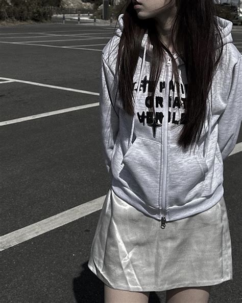 파티 기모 후드집업 3color 레터링 후드집업 후드티 투웨이 기모 미디크롭 집업 미니멀 캐주얼 겨울후드집업 에이블리