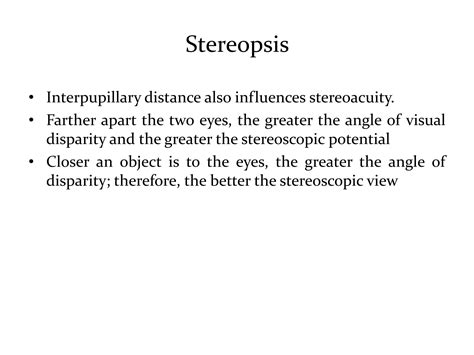Binocular Vision And Stereopsis Pptx