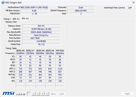 [oc] Teamgroup 7200 32 45 3ns Mlc Adl Z690 R Overclocking