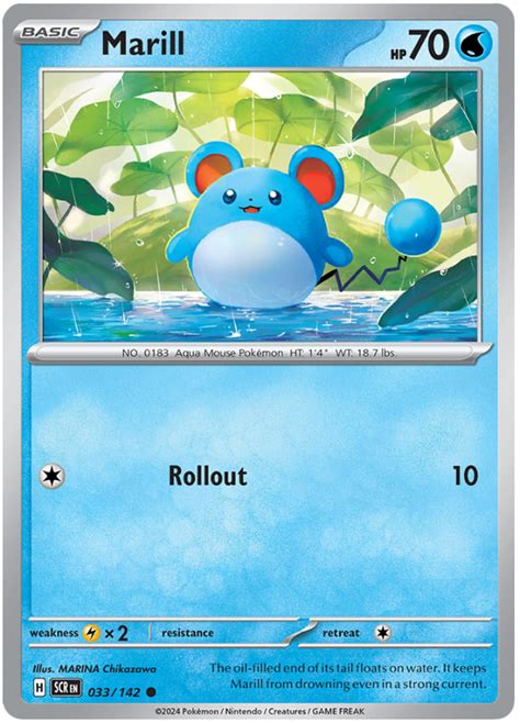 Marill Stellar Crown 33 Pokemon Card