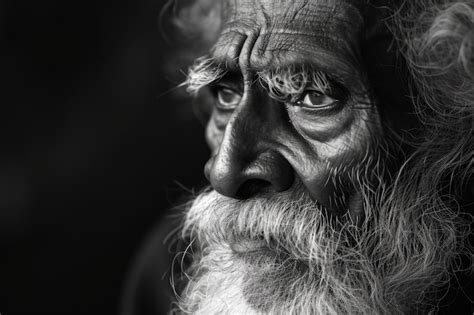 Premium Photo Captivating Portrait Of Wise Elderly Man Exuding
