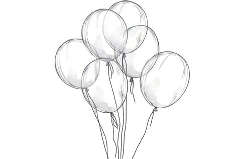 Balloons Balloon Drawing Sketch Free Photo Illustration Rawpixel