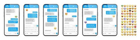 Premium Vector Smartphone Messaging App User Interface Design With