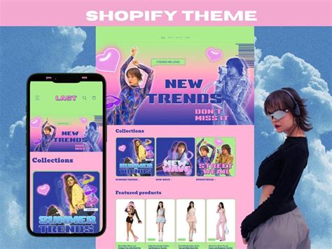 Trendy Shopify Theme Customizable Shopify Template For Fashion Streetwear And Modern Stores Etsy