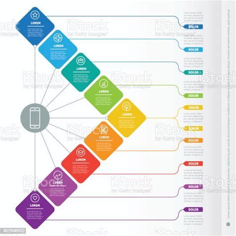 9 옵션 비즈니스 프레 젠 테이 션 개념입니다 정보 차트 또는 다이어그램의 웹 템플릿입니다 Infographic 기술 또는 교육