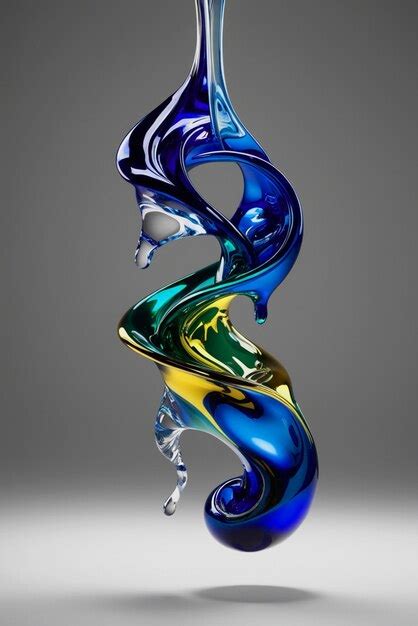 Fluid Object And Realistic Liquid Effects Premium Ai Generated Image