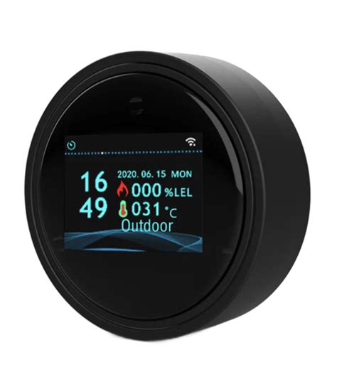Gas Sensor Smart Alarm Gas Leakage Detector Digital Lcd Temperature Di Watchfuleye Security