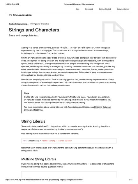 Strings And Characters Documentation Pdf String Computer Science