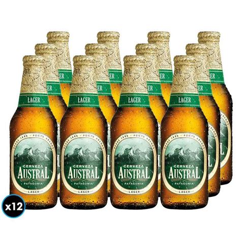 12x Cervezas Austral Lager En Botella 330cc