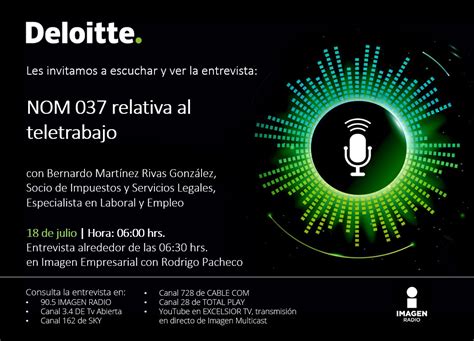 Deloitte México On Twitter Deloitteenlosmedios 🎙️ Aunque Lo Hagas