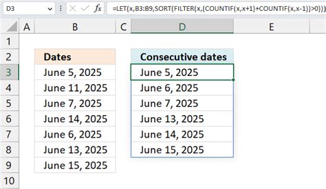 Find All Sequences Of Consecutive Dates
