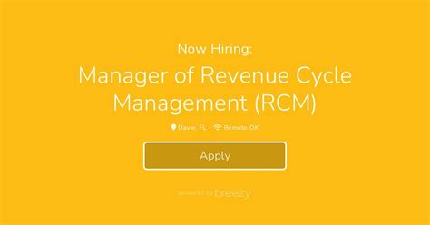 Manager Of Revenue Cycle Management Rcm At Adolescent Wellness Academy