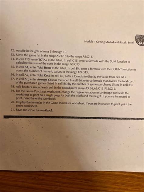 Solved Ex 58 Excel Module 1 Getting Started With Excel U Review