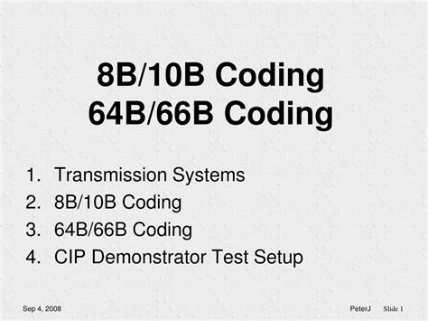 Ppt 8b10b Coding 64b66b Coding Powerpoint Presentation Free