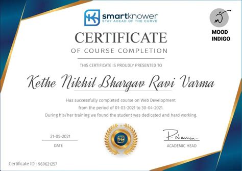Kethe Nikhil Bhargav Ravi Varma On Linkedin Internship Webdeveloper Smartknowers Joyatwork