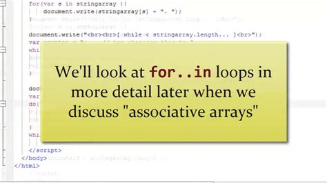 Arrays And Loops Javascript In Ten Easy Steps Youtube