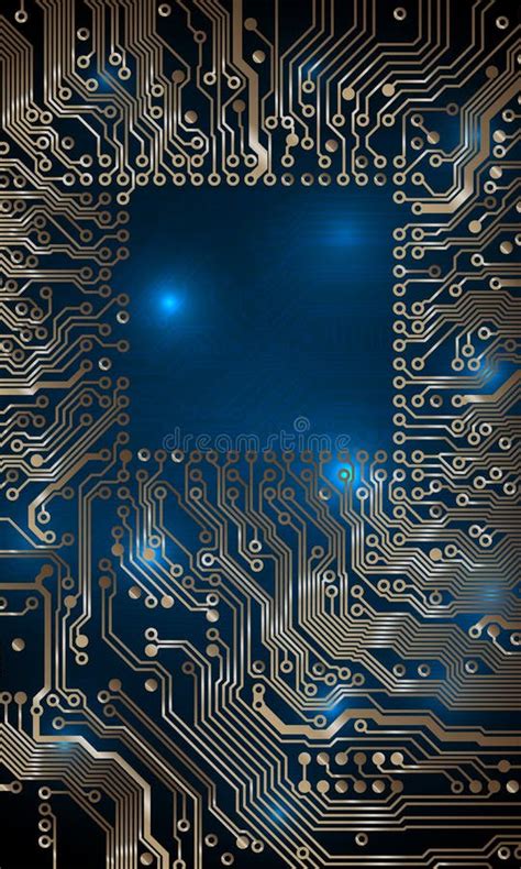 Abstract Processor Computer Digital Chip Printed Circuit Board