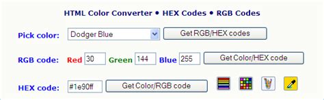 Online Color Code Generators