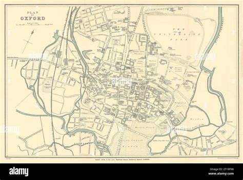 Oxford Vintage Towncity Plan University Colleges Ward Lock 1928 Old