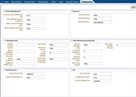 Configuring B2b System Parameters