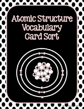 Atomic Structure Vocabulary Card Sort By The J Lab TpT