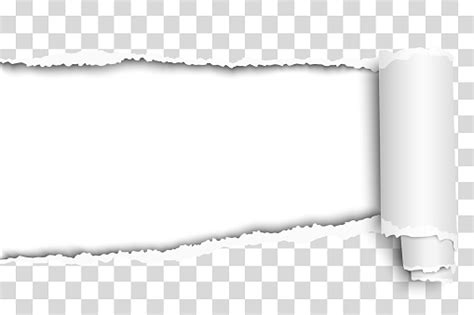 투명 용지의 왼쪽에서 오른쪽 종이 곱슬 곱슬와 백인 결과 배경에서 직사각형 납치 구멍 벡터 종이 서식 파일 디자인 찢겨진에 대한