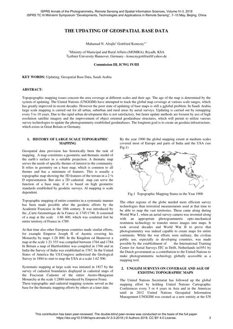 Pdf The Updating Of Geospatial Base Data